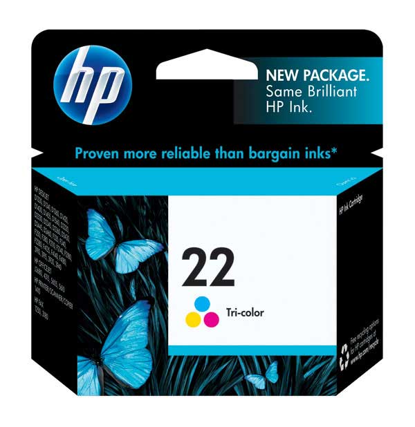 HP 22 Tri-Color Ink Cartridge