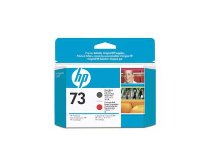 HP 73 Matte Black and Chromatic Red Printhead