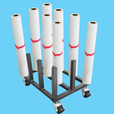 MR 12 Heavy Duty Mobile Floor Rack - 12 Roll Capacity